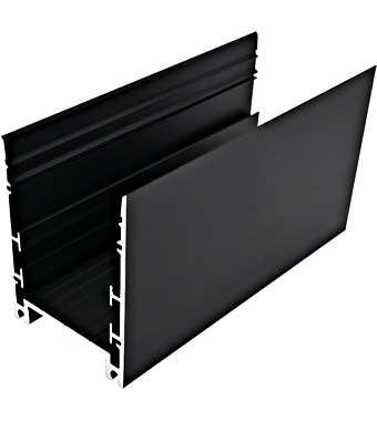 Aluminijumski profil SLH / crni, D-2000mm Š-60mm V-80mm