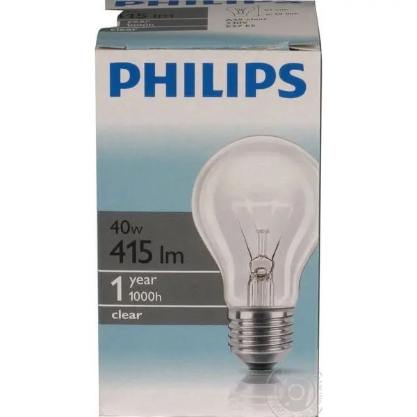 PHILIPS Standardna sijalica 40W E27 230V A55 CL 1CT/12X10F