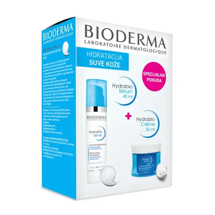 Bioderma Hydrabio serum 40ml i hydrabio krema 50ml