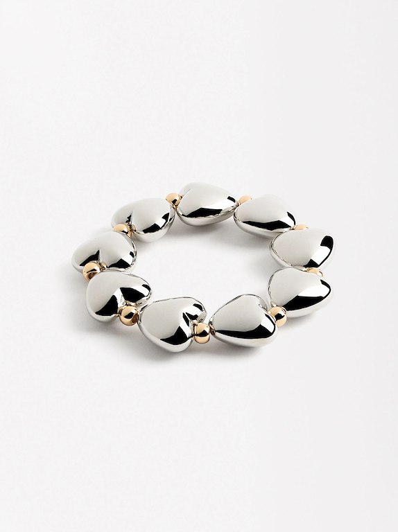 Bicolor Heart Bracelet