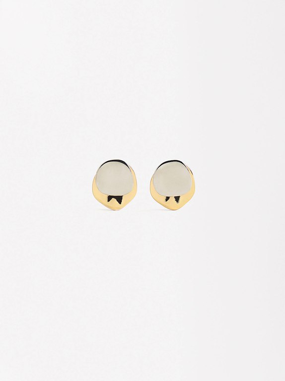 Bicolor Embossed Earrings