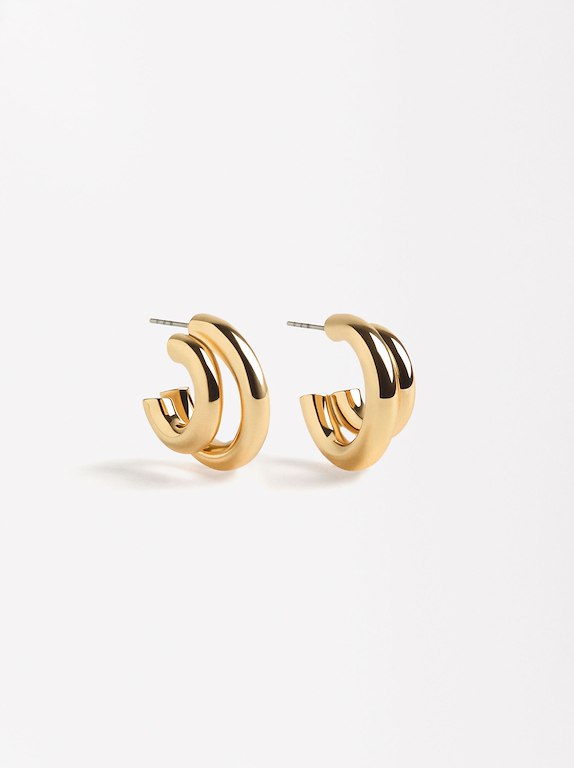 Dual-Effect Hoop Earrings