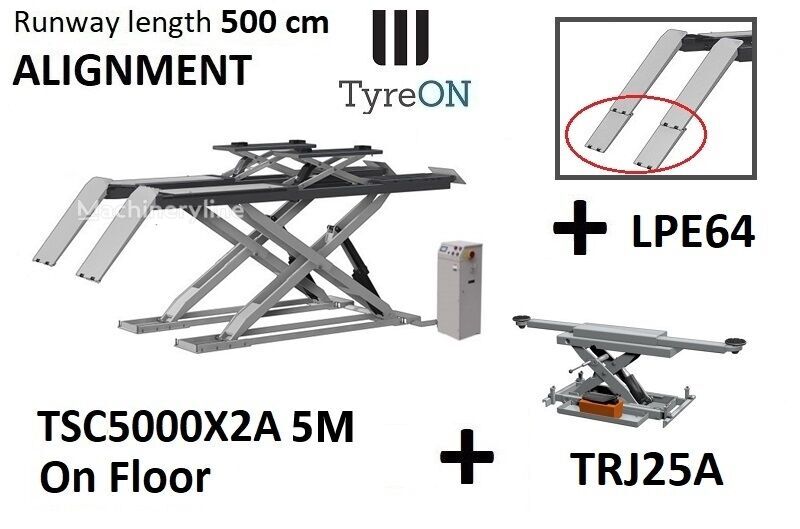 Nova TyreON ► TSC5000X2A 5M in floor alignment scissor lift 5000kg 5000mm + makazasta auto dizalica