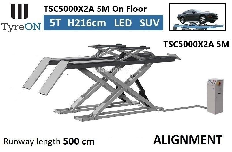 Nova TyreON TSC5000X2A 5M Alignment scissor lift - On floor - Free wheel lif makazasta auto dizalica