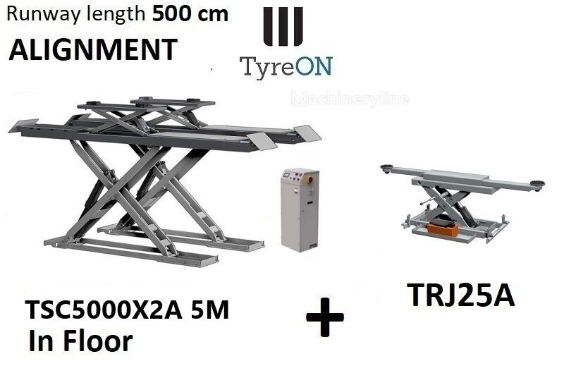 Nova TyreON ► TSC5000X2A 5M in floor alignment scissor lift 5000kg 5000mm + makazasta auto dizalica