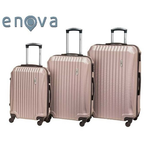 ENOVA ABS SEVILLA Set kofera 55/65/75cm champagne