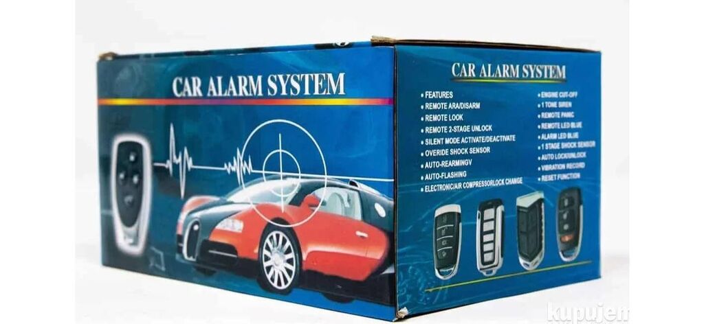 Auto alarm - Alarm za automobil Specifikacije: Boja Crna Materijal