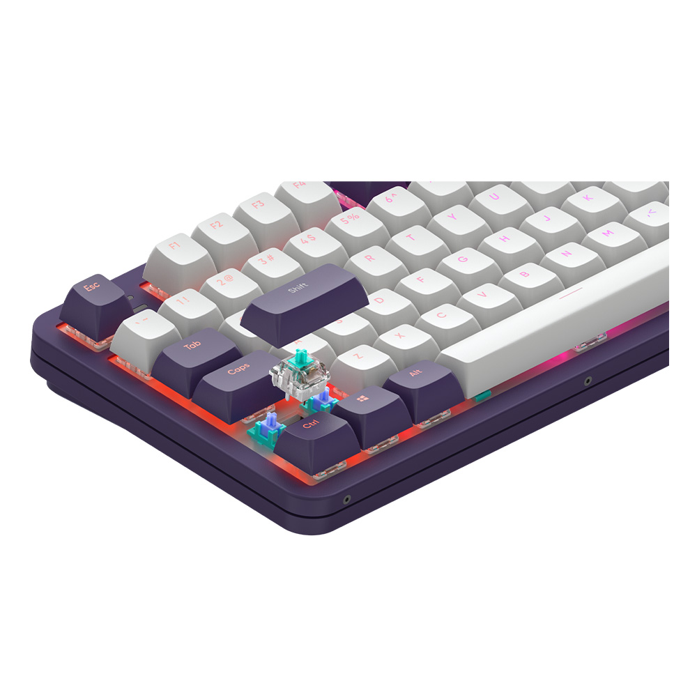 Dark Project ALU87A Violet/White - Mechanical Gaming Keyboard (ANSI)