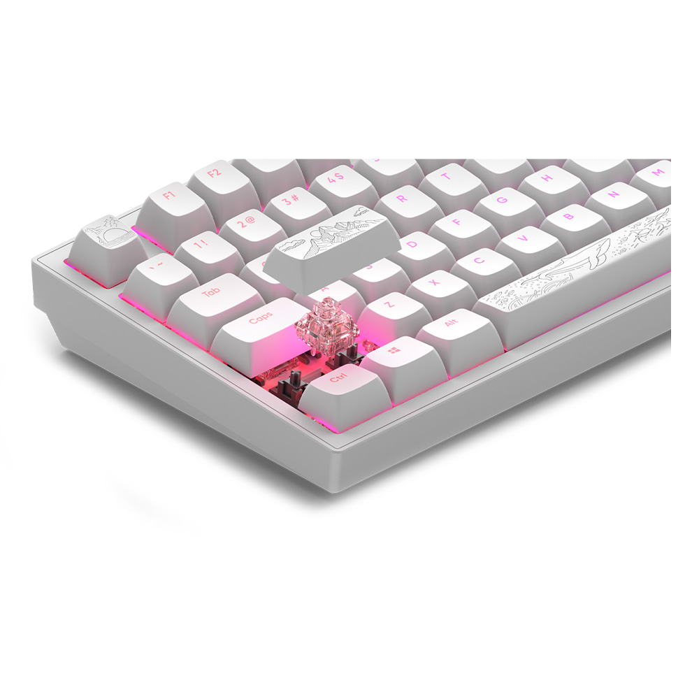 Dark Project ALU Terra Nostra White - Wired Gaming Keyboard (ANSI)