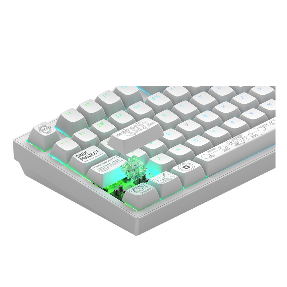 Dark Project ALU Terra Nova White - Wireless Gaming Keyboard (ANSI)