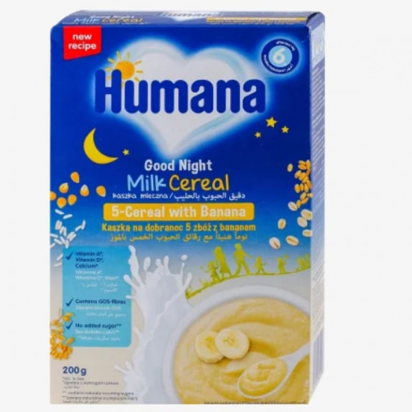 Humana ml. ins. kaša za l. noć žit. i banana 200g