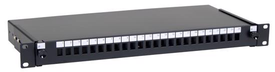 Masterlan Patch panel 24 Simplex SC sa kasetom, bez modula, crni