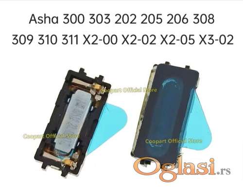 Nokia zvucnik slusalice nov za modele Nokia Asha 300 303 202 205 206 308 309 310 311 X2-00 X2-02 X2-05 X3-02