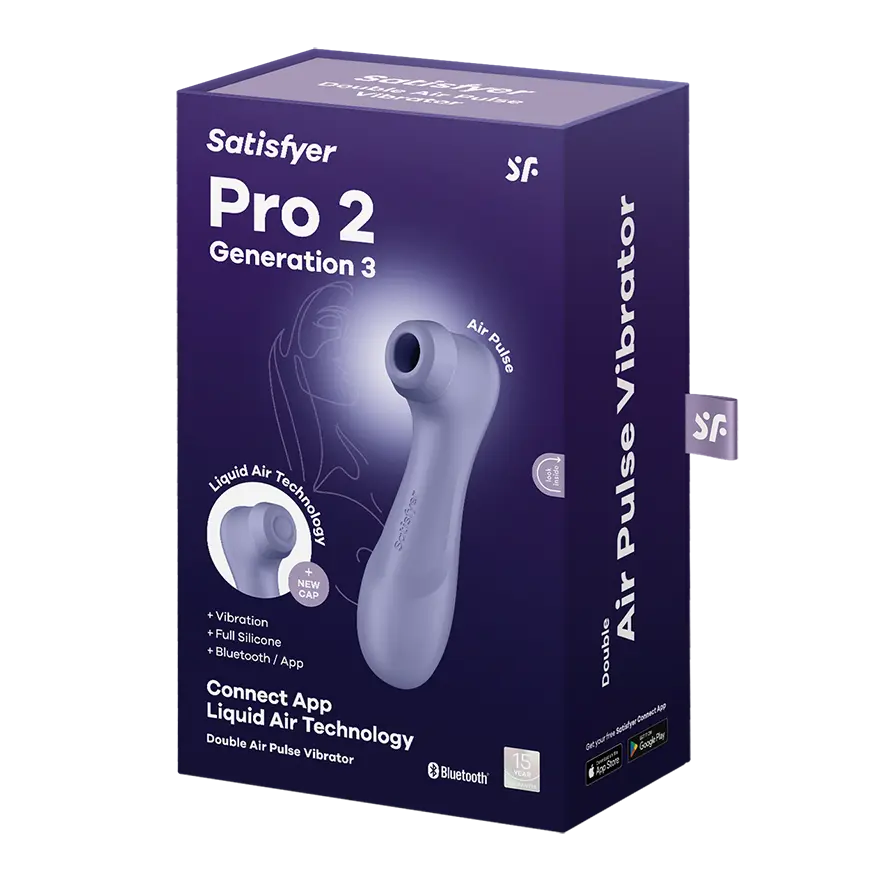 SATISFYER Vibrator Pro 2 Generation 3, Silikonski, 12 funkcija, Lavanda