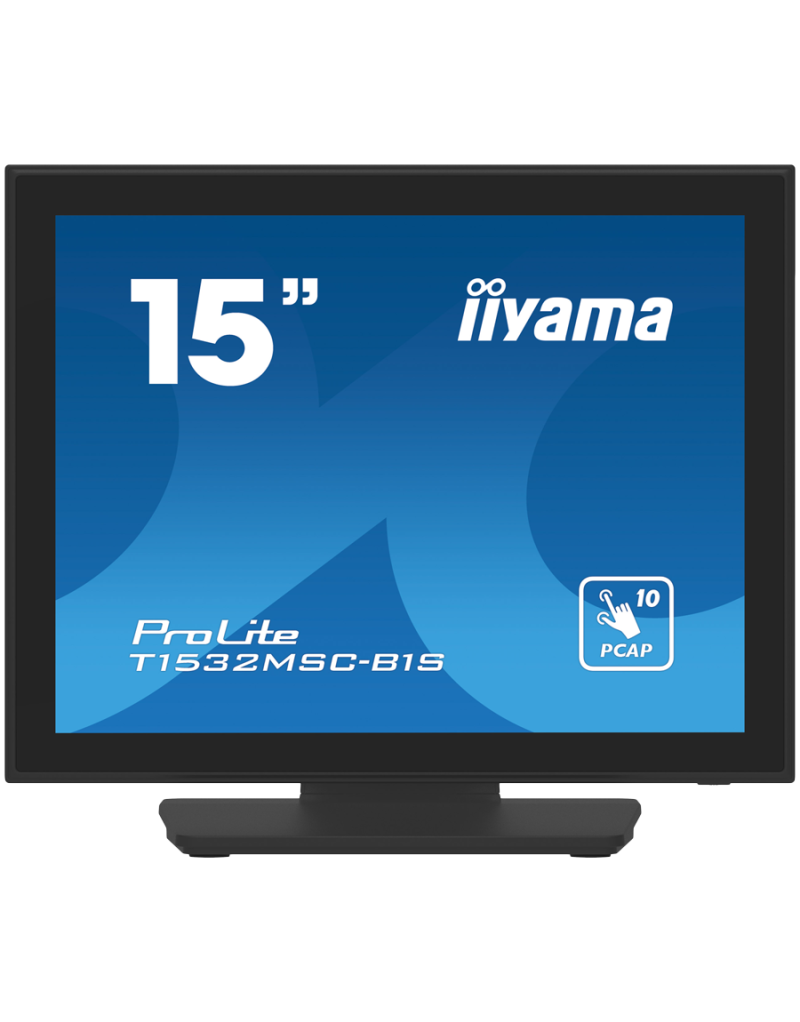 IIYAMA 15" PCAP Bezel Free Front, 10P Touch, 1024x768, Speakers, VGA,...