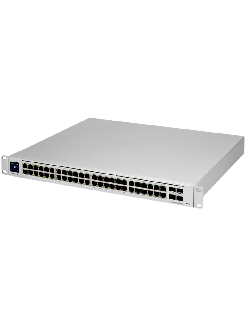 Ubiquiti Layer 3 switch with 48 GbE RJ45 ports and 4 10G SFP+ ports