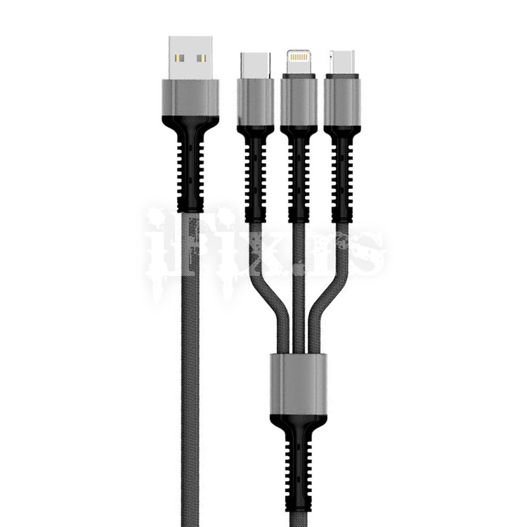 USB na Lightning USB-C i Micro kabl 3u1 Ldnio LC93 1.2m