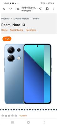 Prodajem Xiaomi Redmi Note 13 256 GB