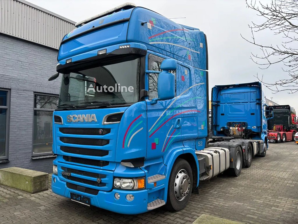 Scania R580 V8 Topline LA4x2NA manual gearbox retarder parkklima euro6 tegljač