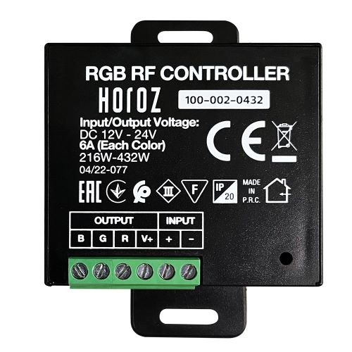 100-002-0432 6A 216-432W 12V-24V RGB RF KONTROLER