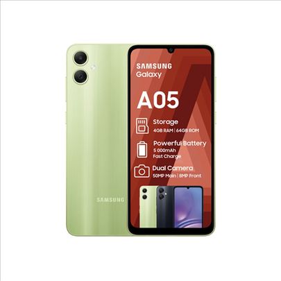 Samsung A05 4/64gb Light GreenNovo!