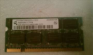 Memorija SODIMM ddr1-ddr2-ddr3 od 256-512-1gb