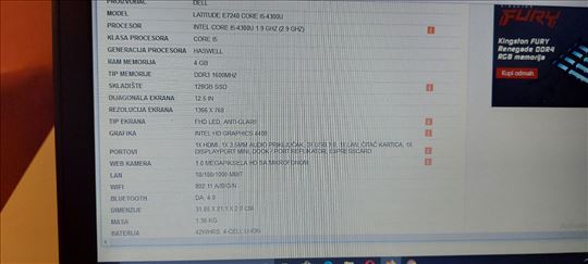 Laptop Dell 12.5 inci