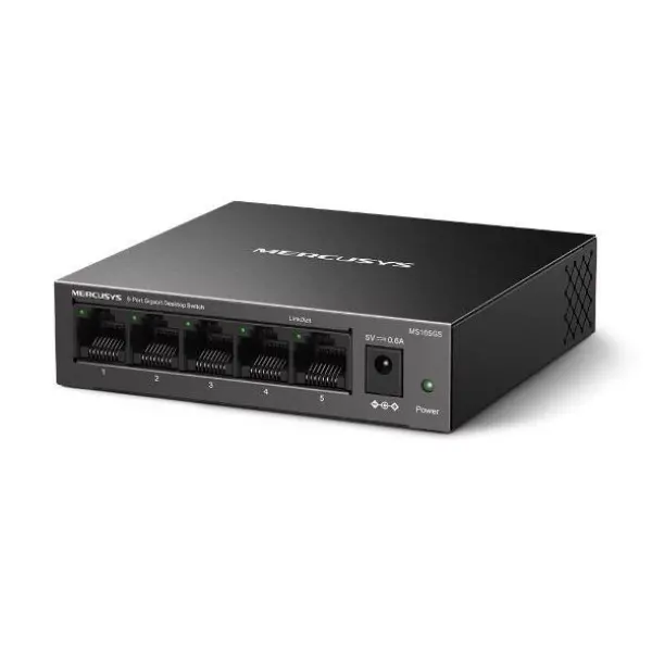 Mercusys MS105GS V2.0 5-Port Gigabit Desktop Switch Metal Housing