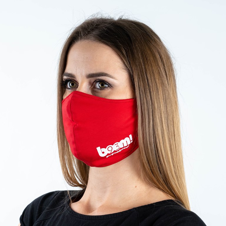 Crvena maska sa printom Boom93
