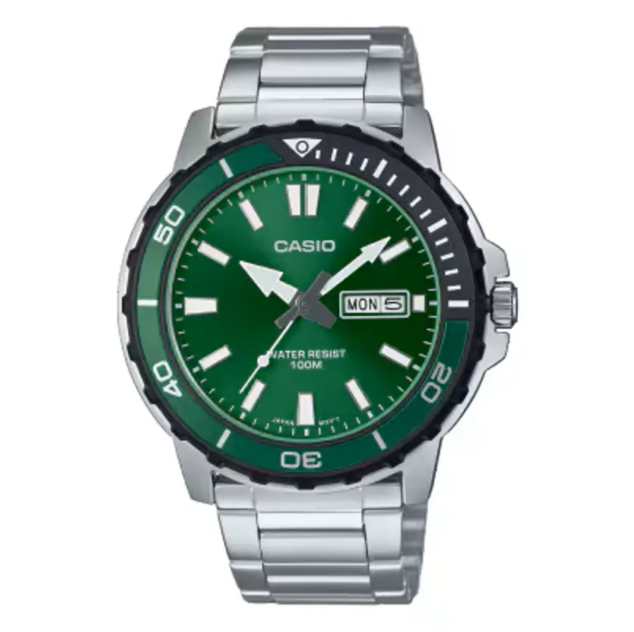 CASIO Muški sat MTD-125D-3A, Srebrne boje