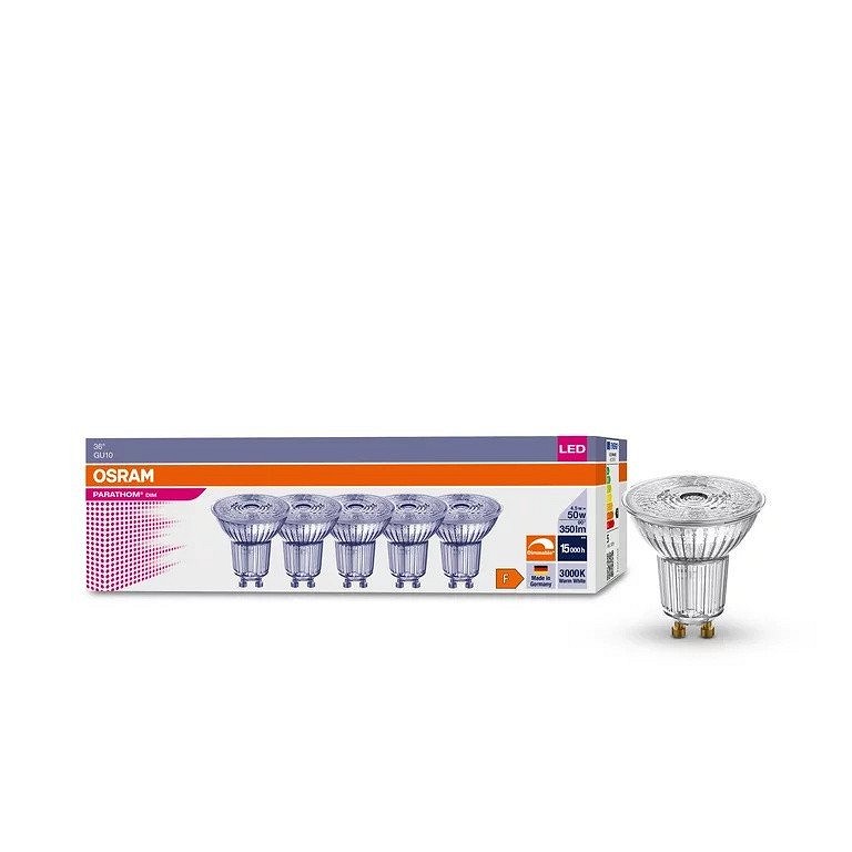 LED SIJALICA GU10 36 4.5W WW 3K PARATHOM DIMABILNA 5pack OSRAM