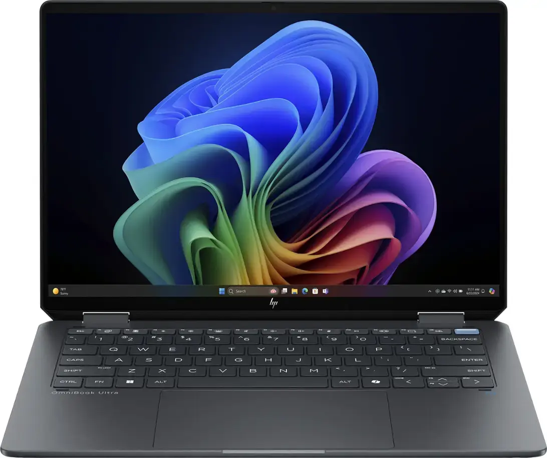 HP - OmniBook Ultra Flip 2-in-1 - Copilot+ PC - 14" 3K OLED Touch-Screen Laptop - Intel Core Ultra 9 - 32G Memory - 2TB SSD - Eclipse Gray