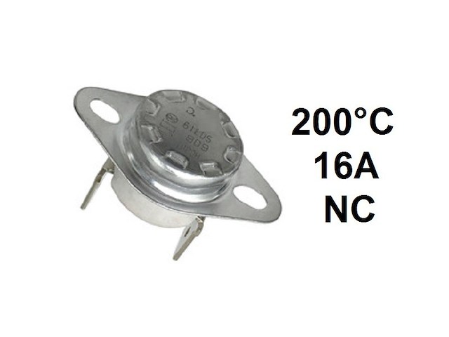 Termostat - 200°C - 10A - 250V - NC