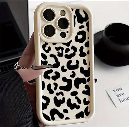 iPhone 12 KREM leopard print maska za mobilni