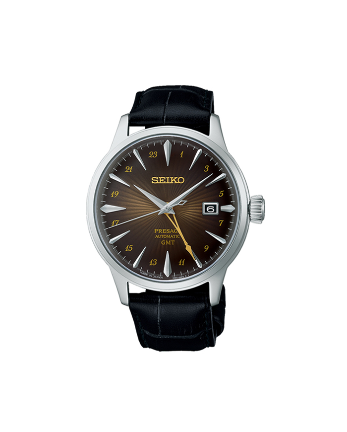 MUŠKI RUČNI SAT PRESAGE SSK039J1 LEATHER BLACK Seiko