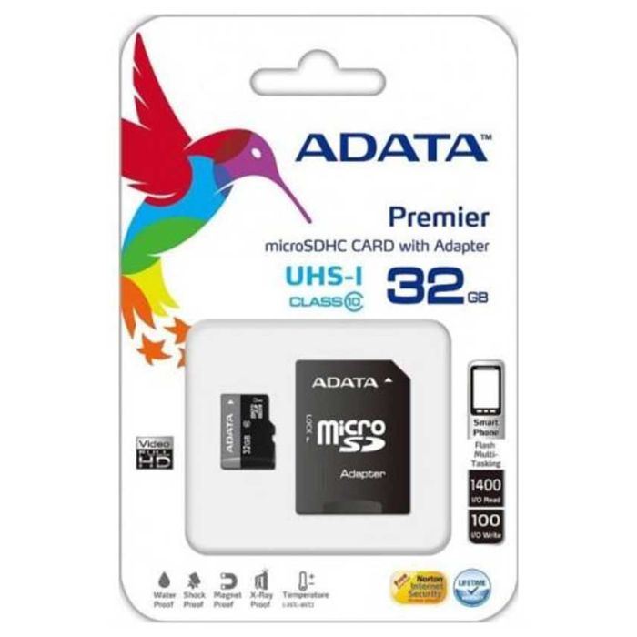 Memorijska kartica ADATA UHS-I MicroSDHC 32GB class 10 + adapter AUSDH32GUICL10