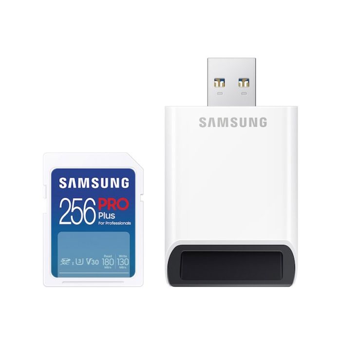 Memorijska kartica Samsung PRO PLUS Full Size SDXC 256GB U3 + Card Reader