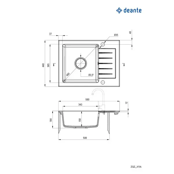 Deante Sudopera Zorba 58/AN/O ZQZ T11A