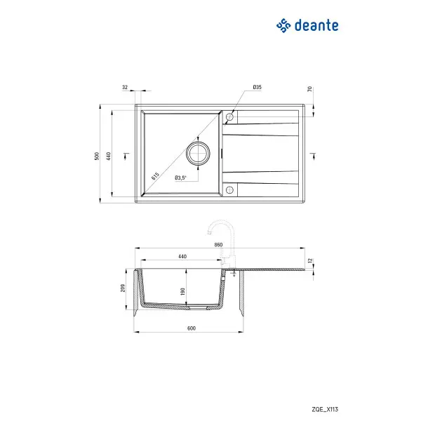 Deante sudopera Eridan 86/MGR/O ZQE S113