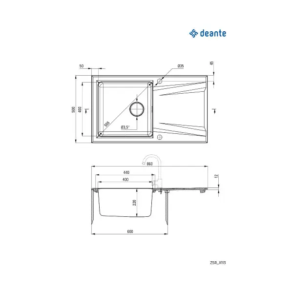 Deante sudopera Prime 86/MGRA/0 ZSR G113