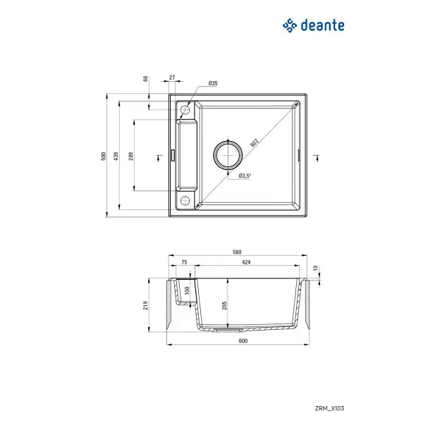 Deante sudopera magnetic ZRM A103