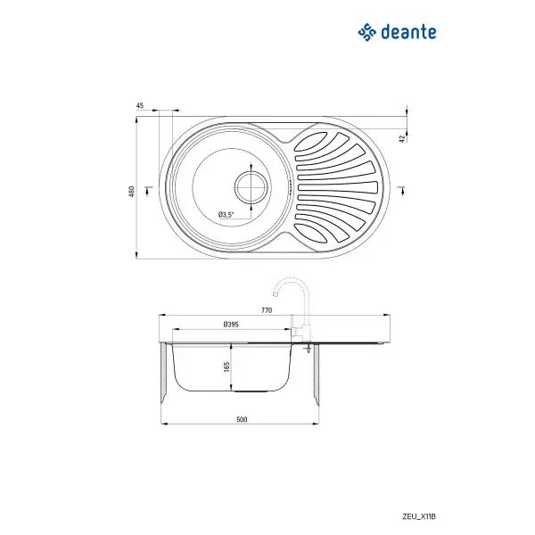 Deante sudopera Twist 77/IXD/O