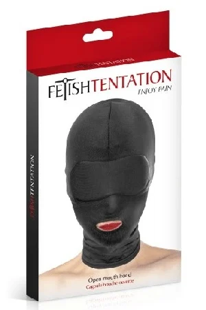 Fetish kapuljača spandex | Tentation Open Mouth