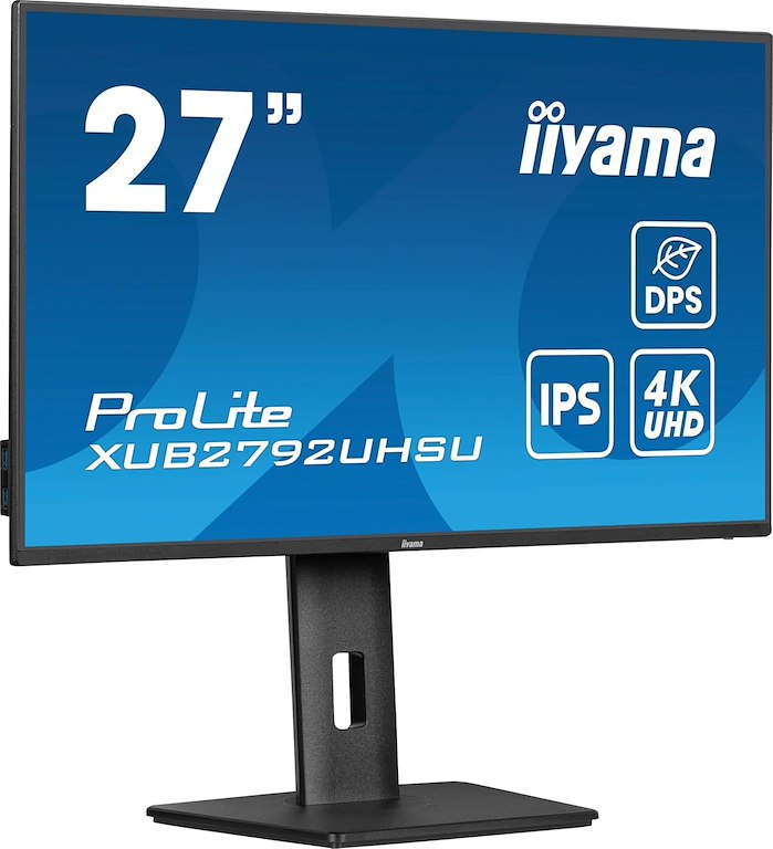 IIYAMA monitor XUB2792UHSU-B6, 27", 3840 x 2160 (4K UHD), IPS, 60 Hz, HDMI, DP, pivot