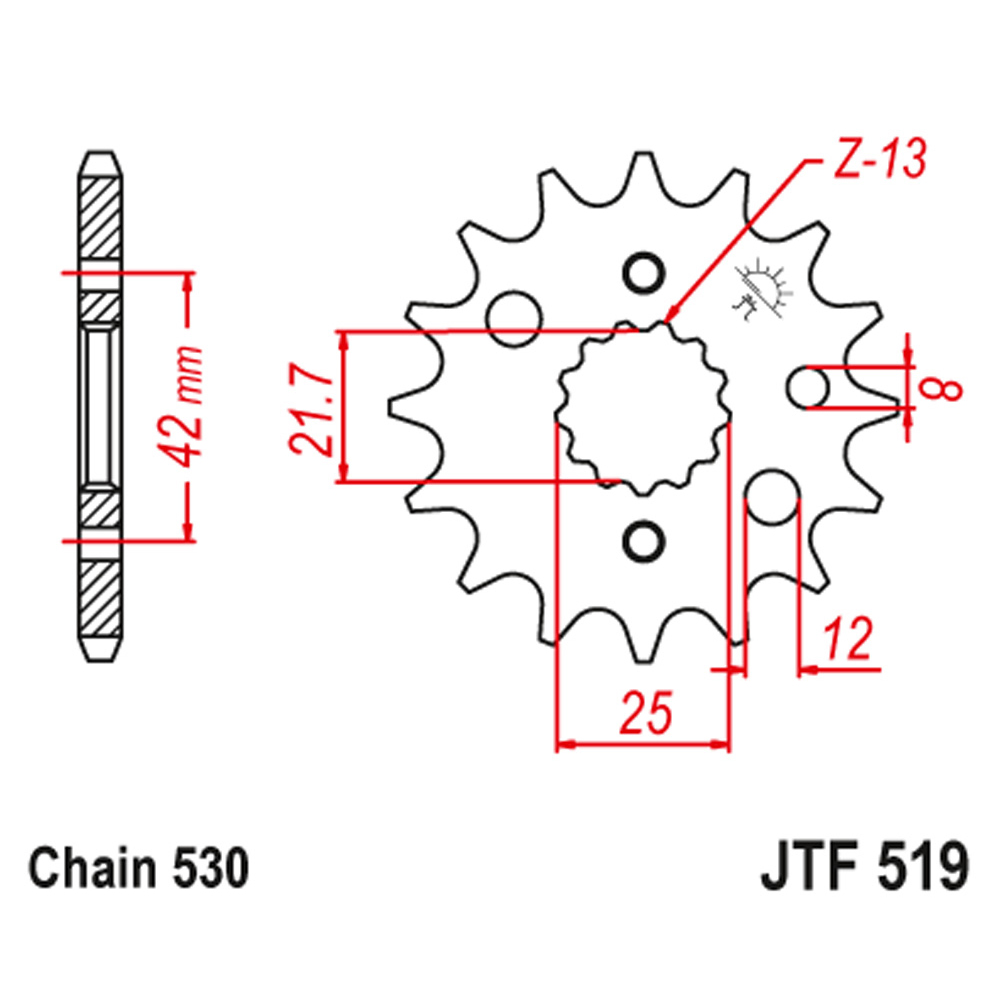 Lančanik prednji JT JTF519-15-50-35021 (50)15 zuba