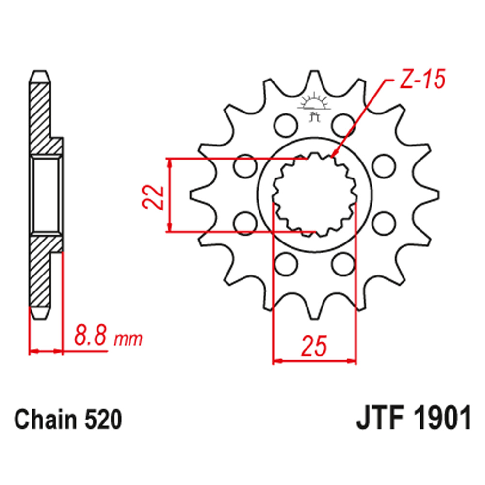 Lančanik prednji JT JTF1901-11-50-32024 (520)11 zuba