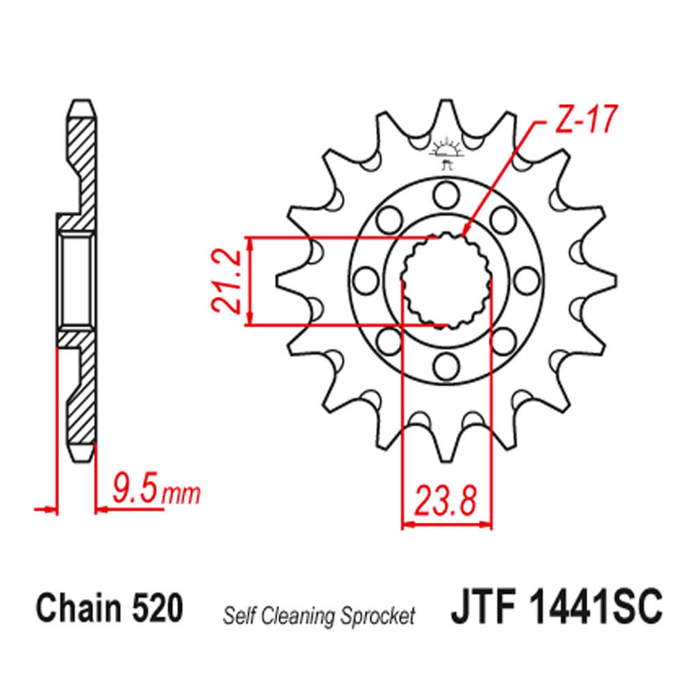 Lančanik prednji JT JTF1441-13SC (520)13 zuba