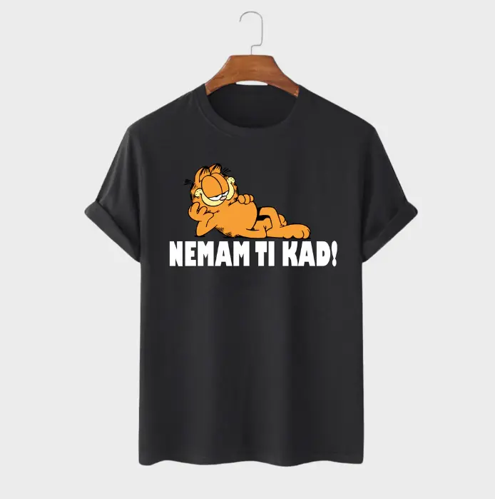 MAFIMI Muška majica Nemam ti kad, Crna