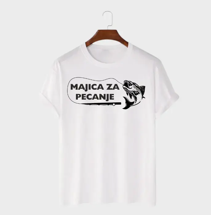 MAFIMI Muška majica Majica za pecanje, Bela