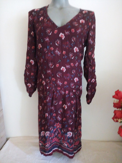 Comptoir bordo cvetna haljina XS/S
